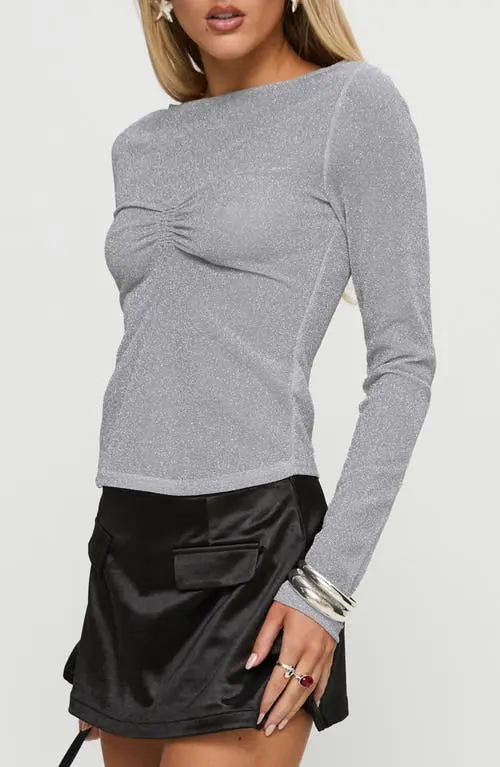 Princess Polly Metallic Mesh Top