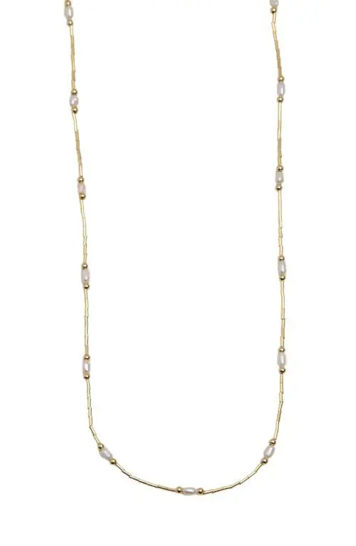 Argento Vivo Liquid Silver Cultured Pearl Necklace - Gold