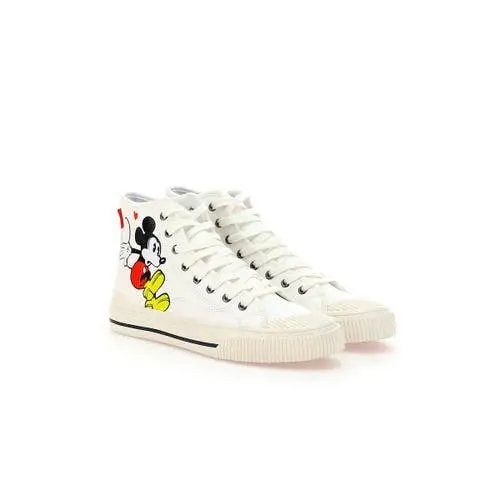 MASTER OF ARTS Mickey Graphic High-top Sneakers - White