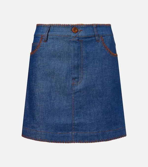 Zimmermann Ascension Denim Miniskirt