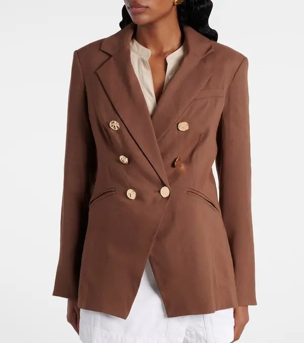 Veronica Beard Elle Dickey Linen-blend Blazer