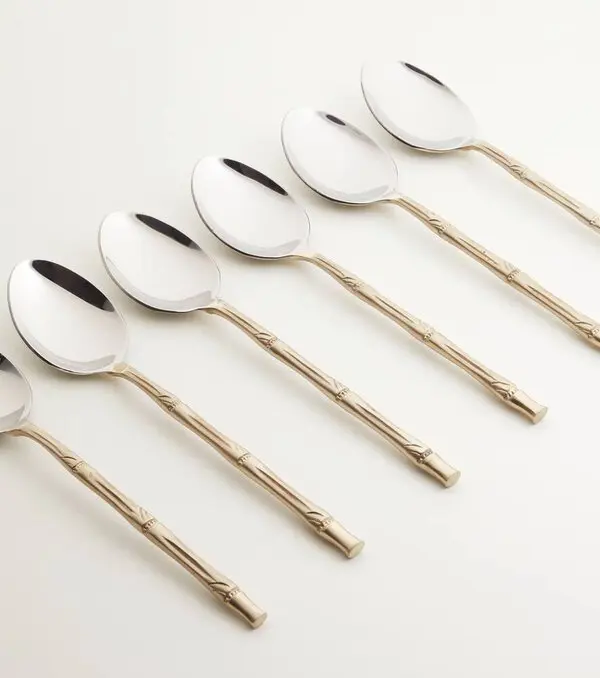 BITOSSI Bamboo 24-piece Stainless Steel Cutlery Set
