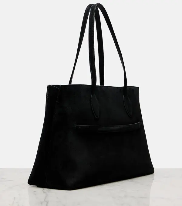 TOTEME Large Suede Tote Bag - Black