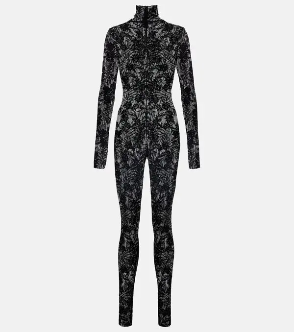 Norma Kamali Floral Lace Catsuit