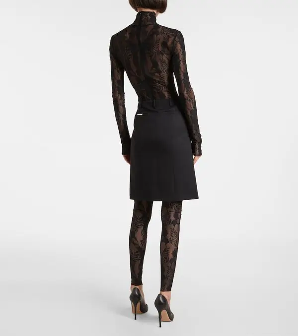 Norma Kamali Floral Lace Catsuit