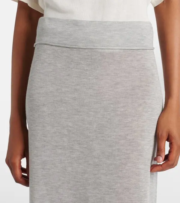 TOTEME Knitted Maxi Skirt - Grey