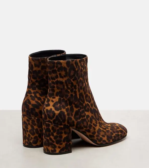 GIANVITO ROSSI Joelle 70 Leopard-print Ankle Boots