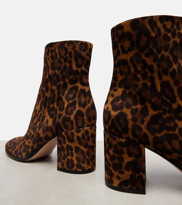 GIANVITO ROSSI Joelle 70 Leopard-print Ankle Boots