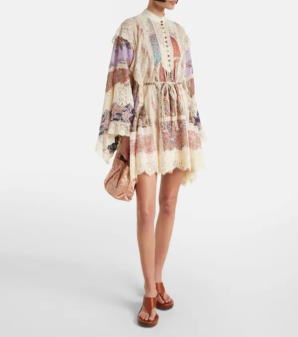Zimmermann Rhiannon Embroidered Floral Minidress