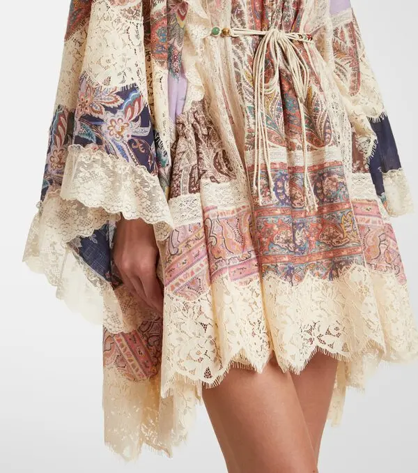 Zimmermann Rhiannon Embroidered Floral Minidress