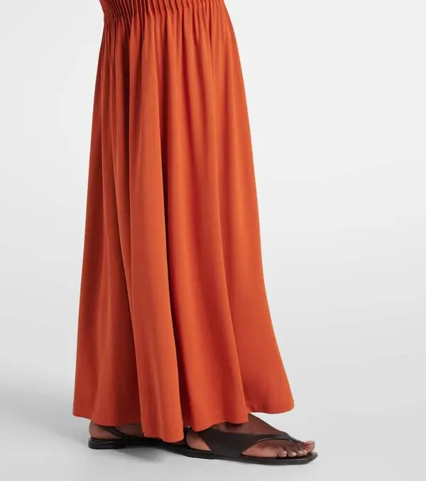 TOTEME Pleated Jersey Maxi Dress