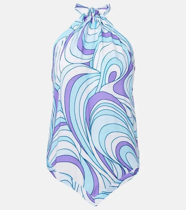 Melissa Odabash Raya Printed Halterneck Top - Multicoloured
