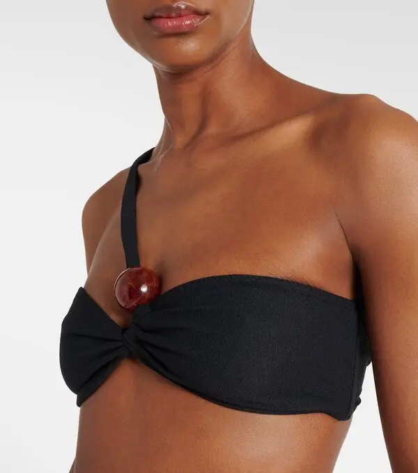 SAME Marble Gathered Bikini Top