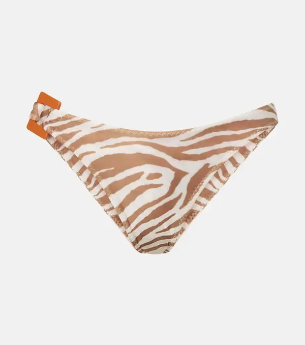 SAME 90s Zebra-print Bikini Bottom - Brown