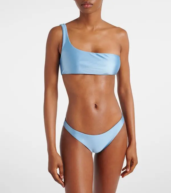 Jade Swim Eliza One-shoulder Bikini Top - Blue