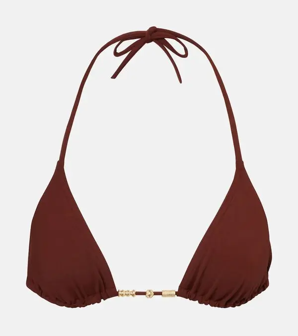 ERES Ephemere Embellished Bikini Top - Brown