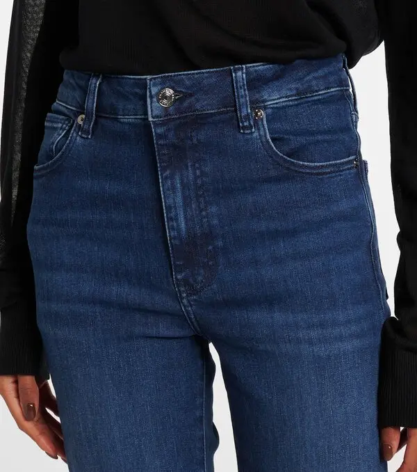 FRAME Reboot Crop High-rise Bootcut Jeans - Blue