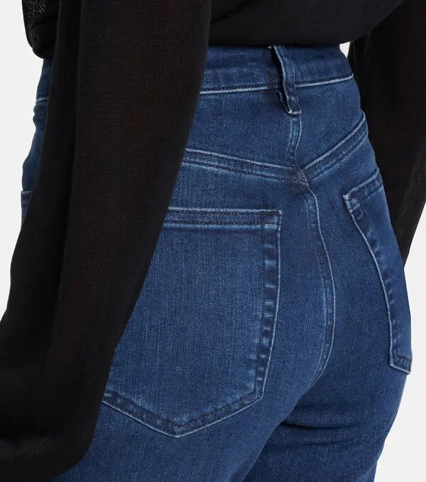 FRAME Reboot Crop High-rise Bootcut Jeans - Blue