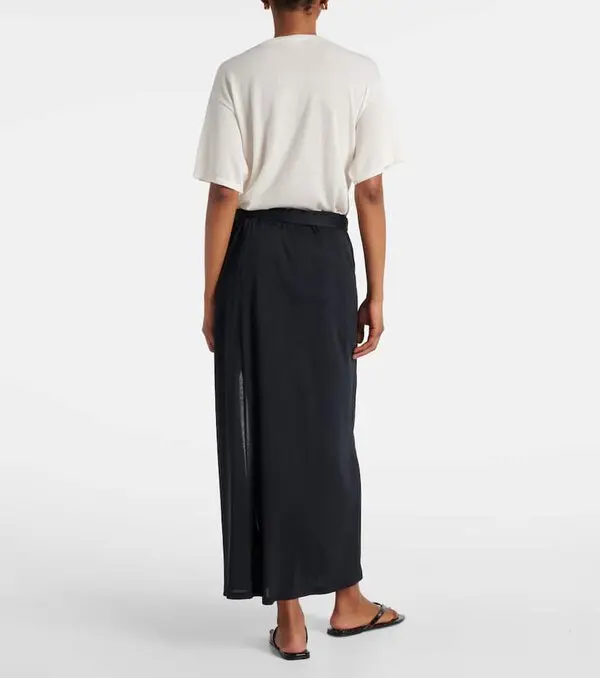 TOTEME Cotton And Silk Midi Skirt
