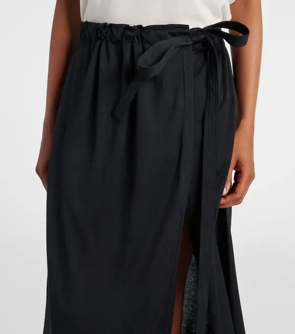 TOTEME Cotton And Silk Midi Skirt
