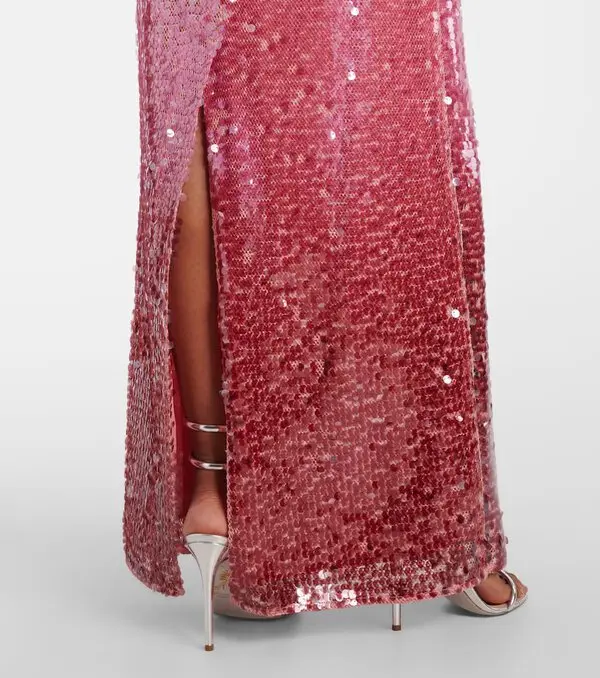 Simkhai Leilani Sequined Strapless Gown - Pink