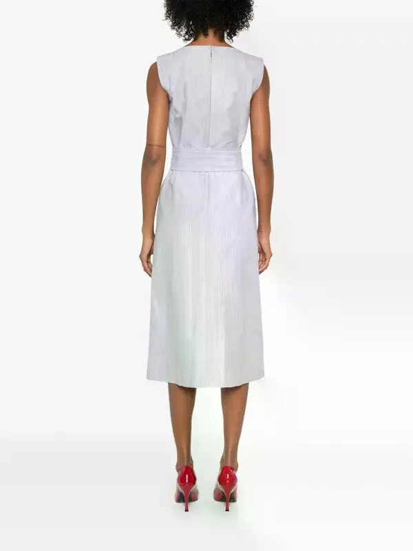 Thom Browne Striped Midi Dress - Grey