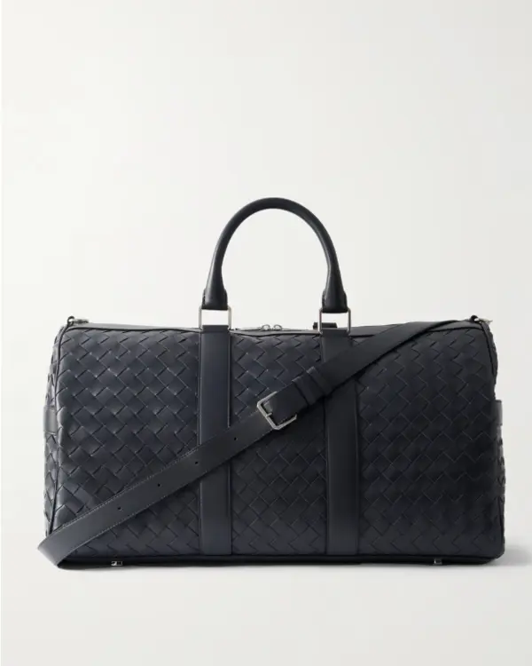 Bottega Veneta Intrecciato Leather Camera Bag - Charcoal