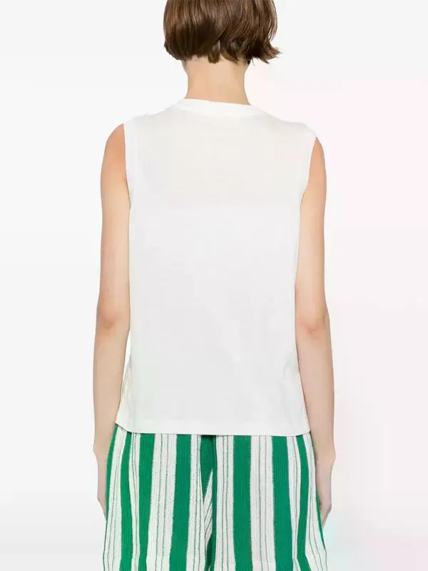 Mira Mikati Embroidered Bird Motif Sleeveless Top