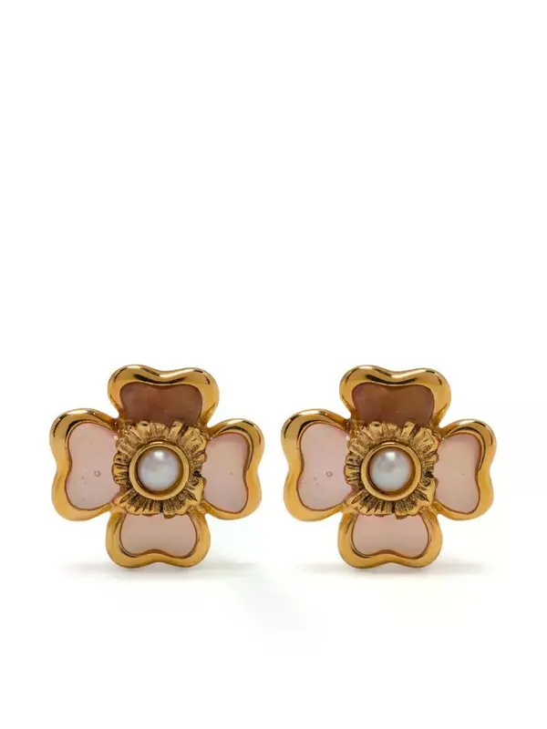 GOOSSENS Mini Trefle Stud Earrings - Gold