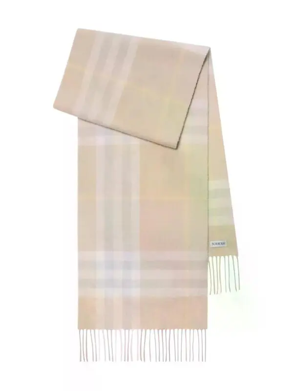 Burberry Checked Cashmere Scarf - Neutrals