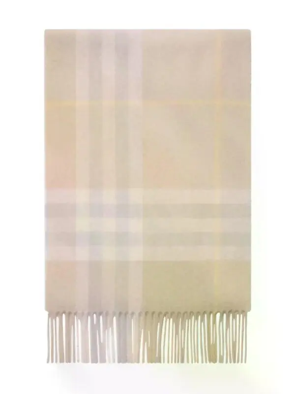 Burberry Checked Cashmere Scarf - Neutrals
