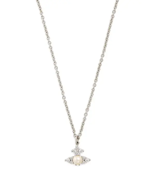 VIVIENNE WESTWOOD Embellished Feodora Orb Necklace - Silver