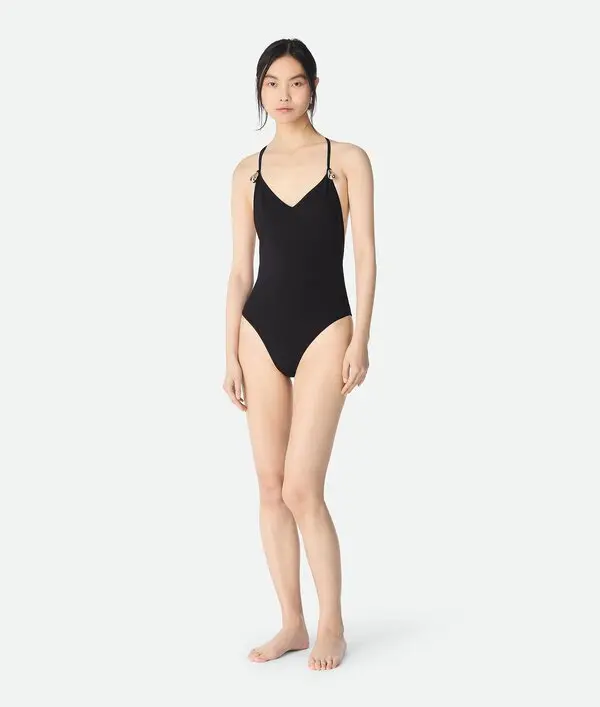 Bottega Veneta Stretch Nylon Swimsuit - Black