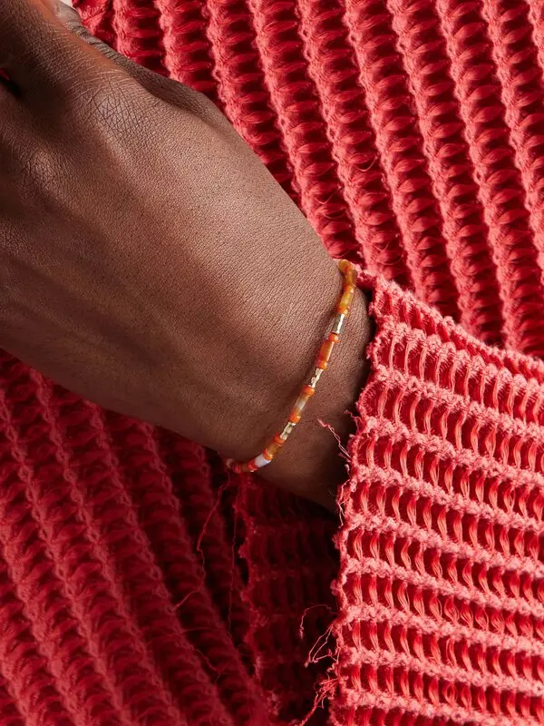 Luis Morais 14-karat Gold Agate Bracelet
