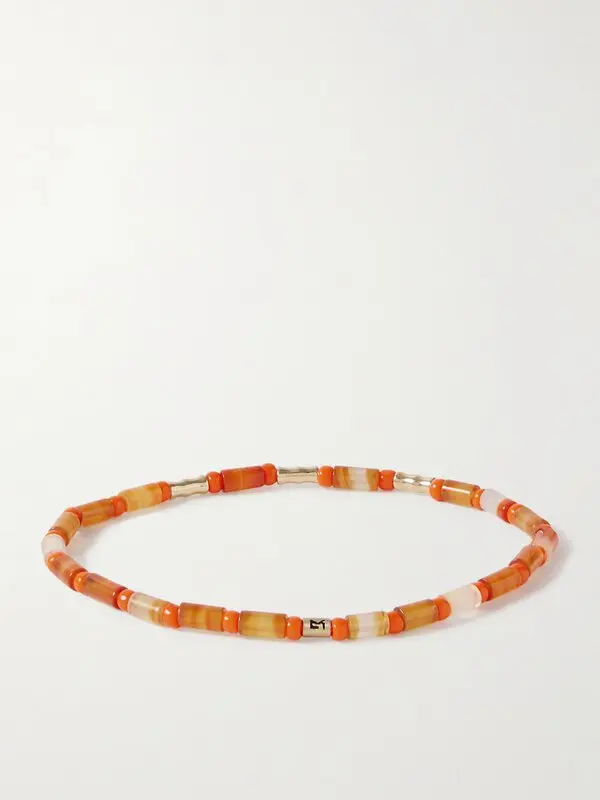 Luis Morais 14-karat Gold Agate Bracelet