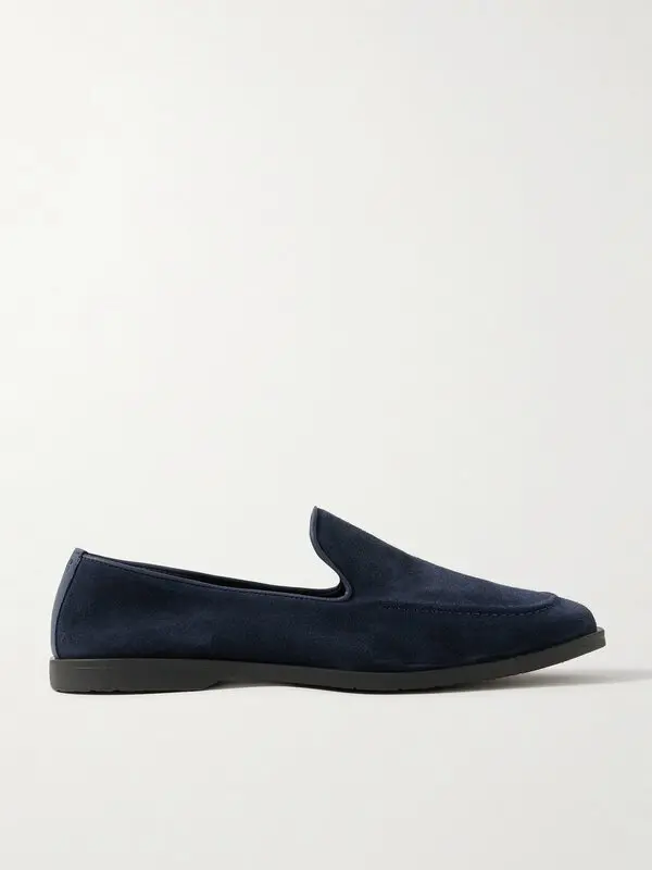 George Cleverley Cornwall Suede Loafers - Blue