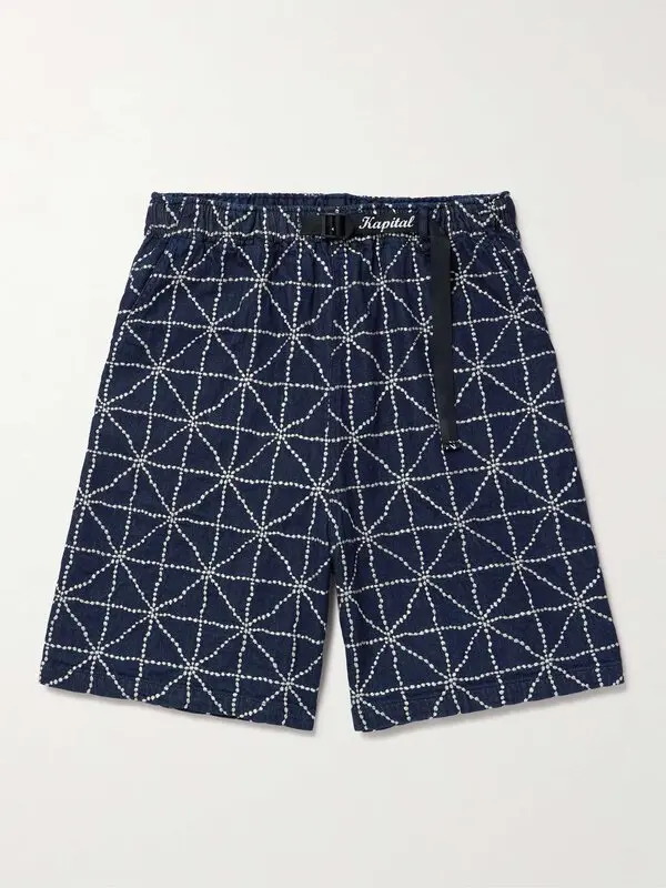Kapital Dojo Easy Wide-leg Denim Shorts