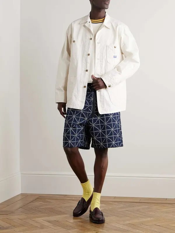 Kapital Dojo Easy Wide-leg Denim Shorts