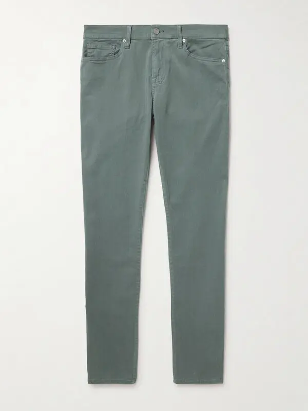 FRAME L'homme' Slim-fit Stretch Lyocell-blend Trousers - Gray