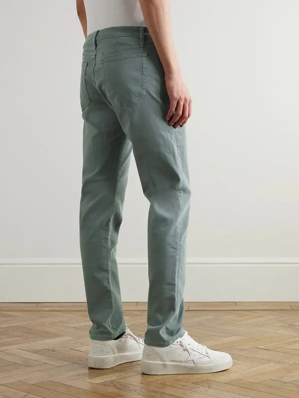 FRAME L'homme' Slim-fit Stretch Lyocell-blend Trousers - Gray