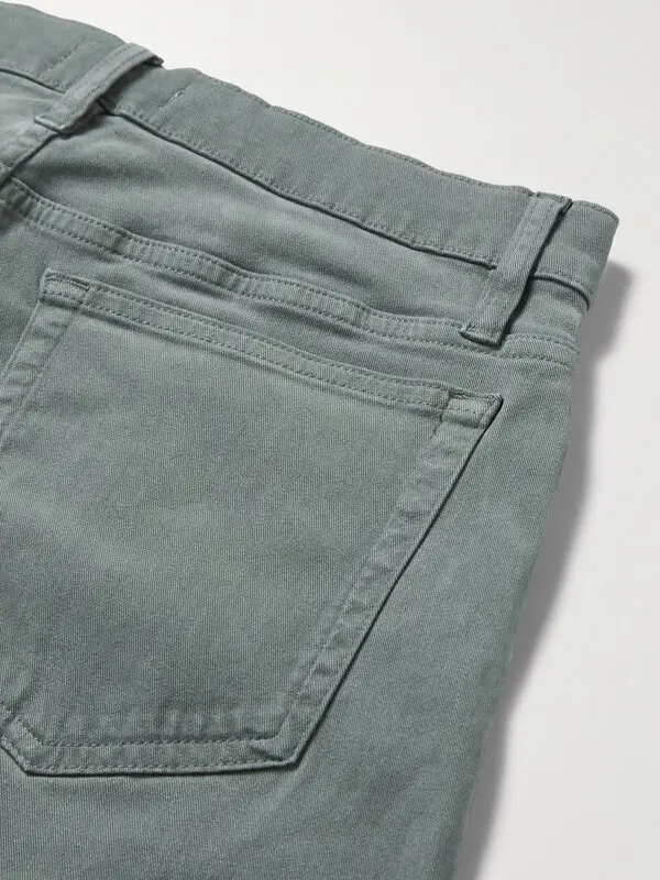 FRAME L'homme' Slim-fit Stretch Lyocell-blend Trousers - Gray