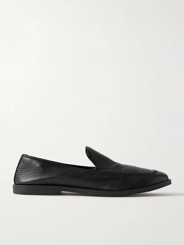 George Cleverley Cornwall Full-grain Deerskin Loafers - Black