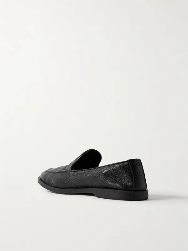 George Cleverley Cornwall Full-grain Deerskin Loafers - Black