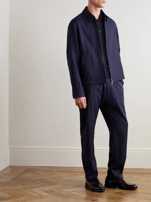 Barena Venezia Bativoga Straight-leg Wool Trousers - Blue
