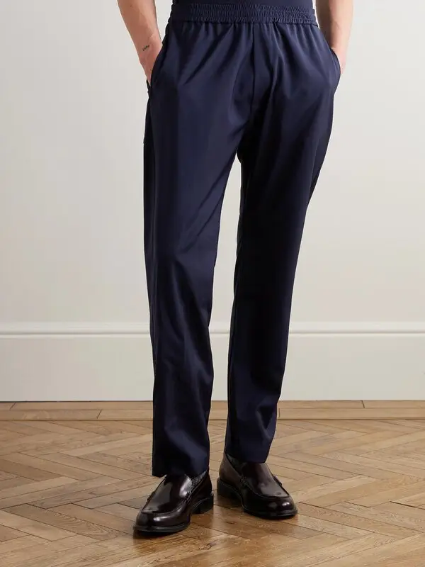 Barena Venezia Bativoga Straight-leg Wool Trousers - Blue