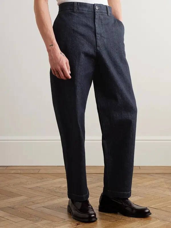Barena Venezia Canasta Straight-leg Cotton-blend Trousers