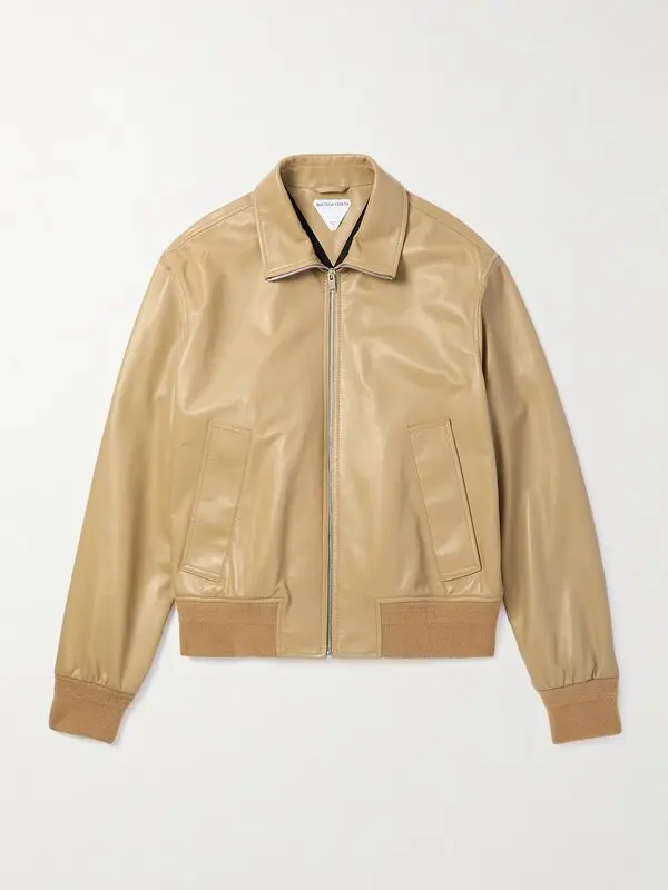 Bottega Veneta Oversized Leather Blouson Jacket