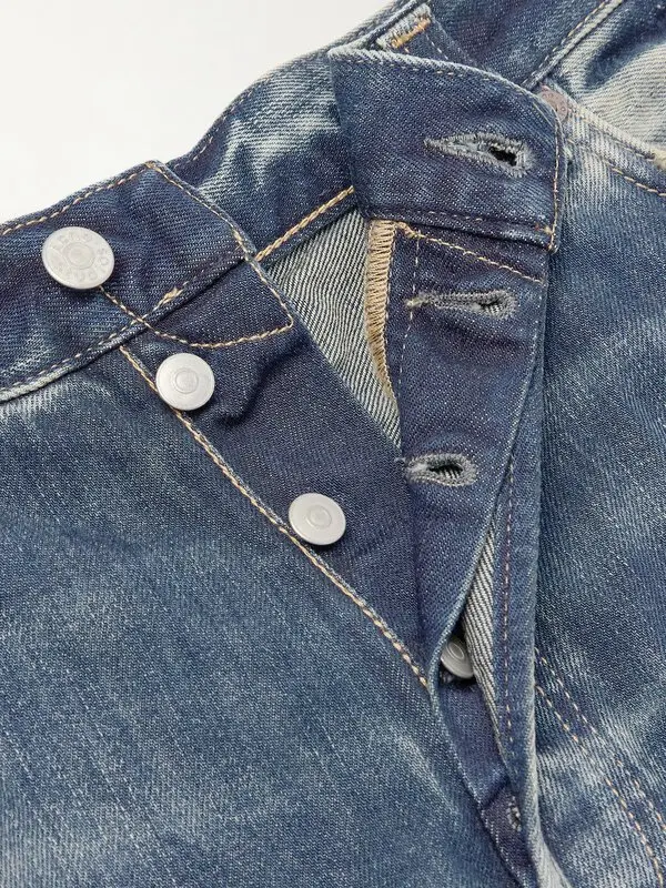 Acne Studios Wide-leg Distressed Jeans - Blue