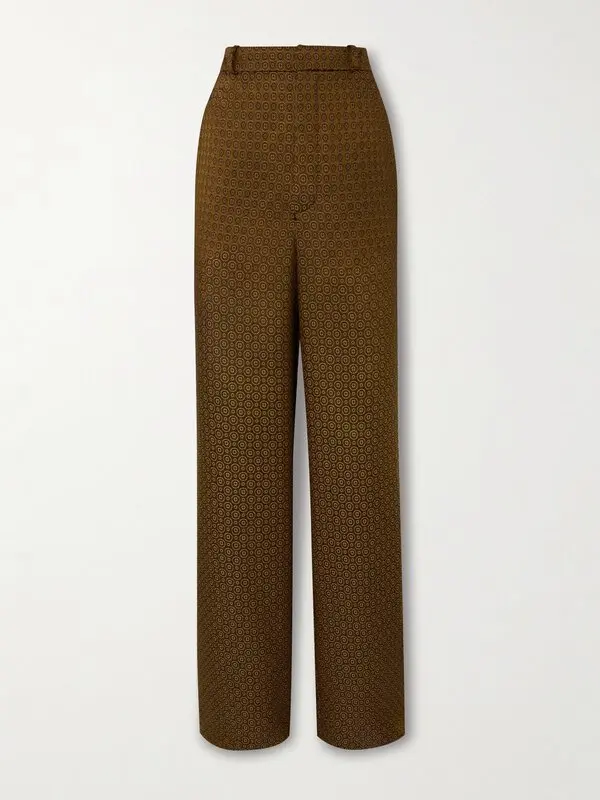 Saint Laurent Jacquard Wide-leg Trousers