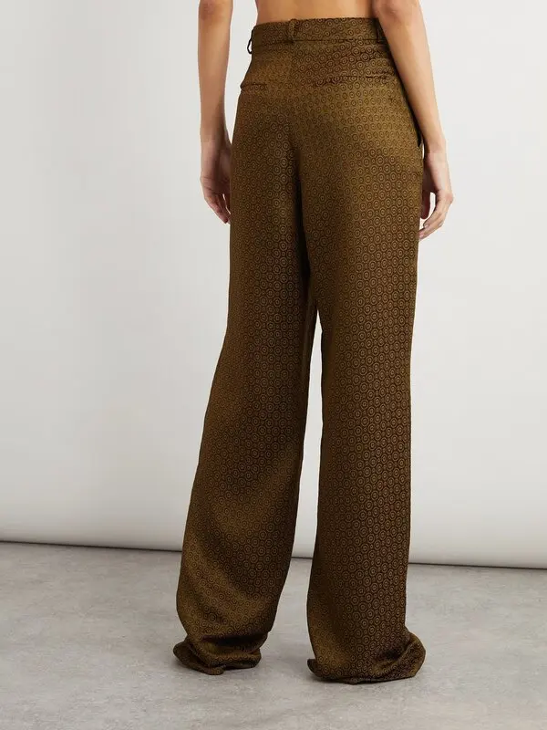 Saint Laurent Jacquard Wide-leg Trousers